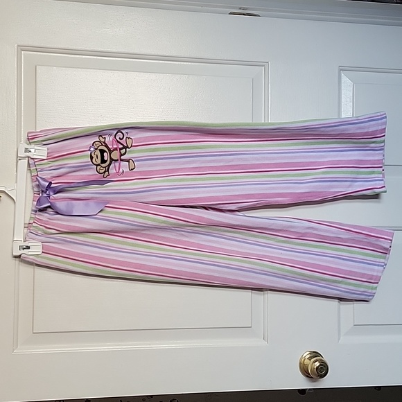 steve | Pajamas | Steve Girls Striped Pajama Pants L12purple Pink Green ...
